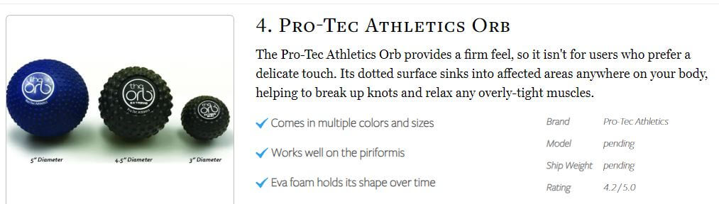 Orb Ranked In Top 10 Best Massage Balls 2019 By Ezvid Wiki Pro Tec